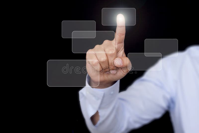 Press the button stock image. Image of hand, reaching - 33276769