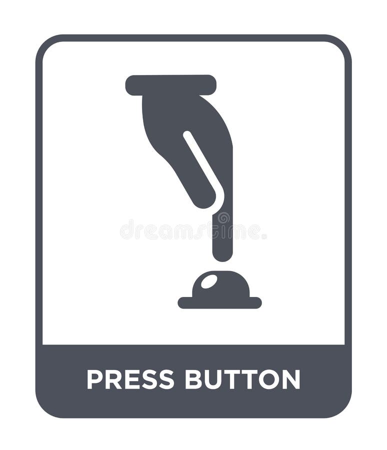 Press Button Icon in Trendy Design Style. Press Button Icon Isolated on ...