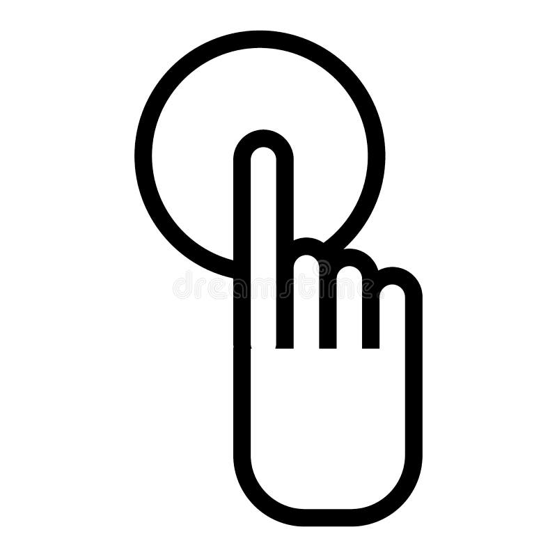 Hand Press Button, Flat Design Stock Vector - Illustration of internet ...