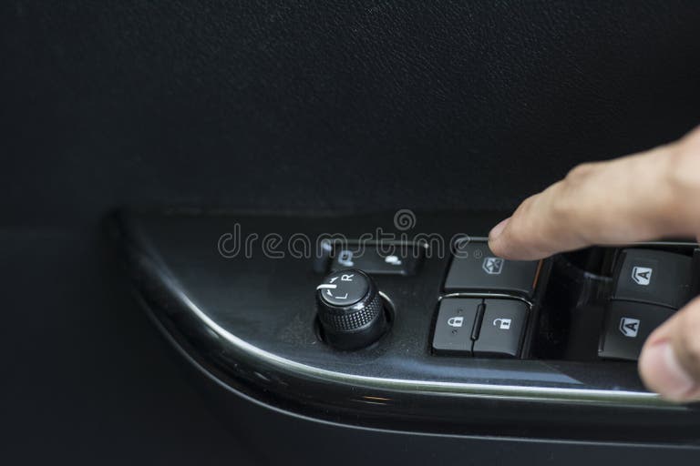 Press the Button To Open or Close the Car Door. Stock Photo - Image of ...