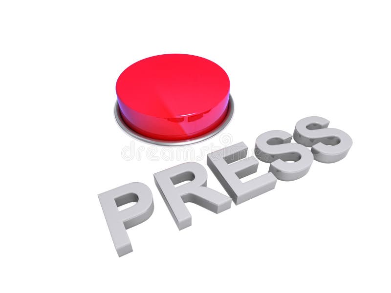 Press red button. stock illustration. Illustration of button - 76450415