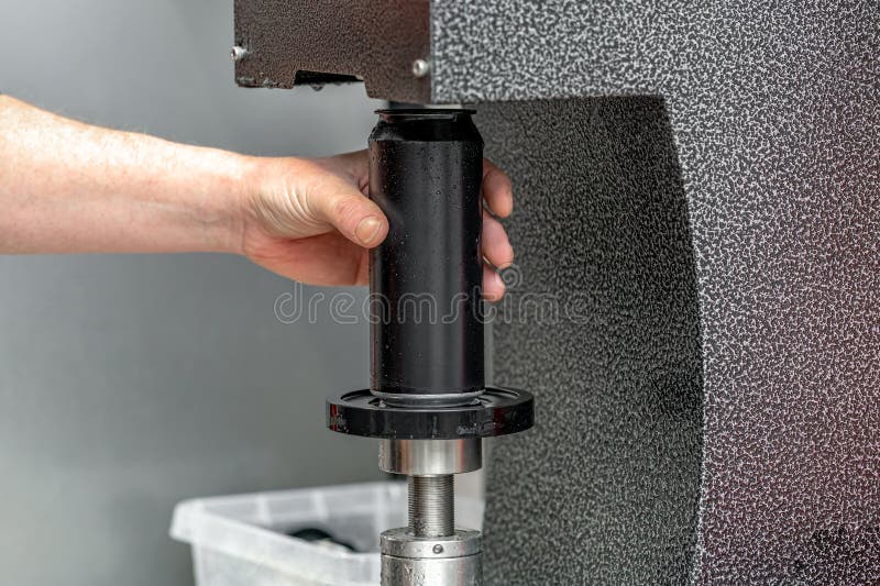 Press Cap for a Beverage Can Stock Image - Image of factory, material ...