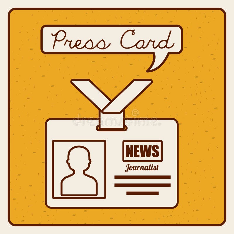 Press Id Card Set Vector Design Illustration Stock Vector ...