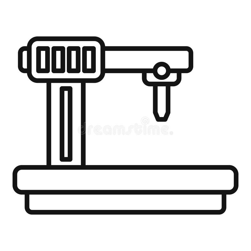 Press Cnc Machine Icon Outline Vector. Equipment Beam Stock Vector ...
