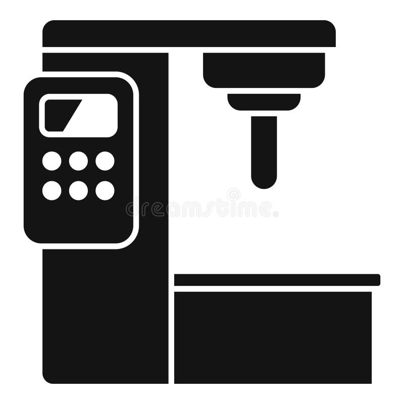 Press Cnc Machine Icon Simple Vector. Computer Design Stock Vector ...
