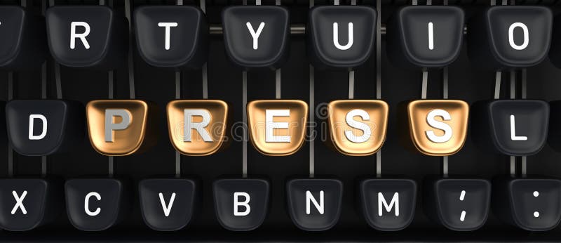 Press concept stock illustration. Illustration of button - 52033892