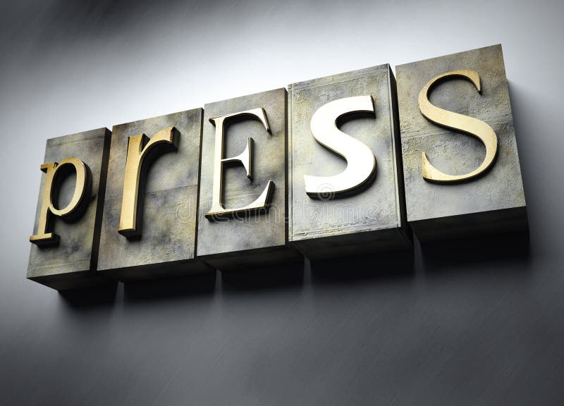 Press Concept, Vintage Letterpress Text Stock Illustration ...