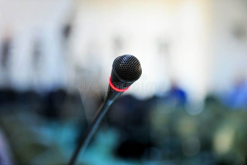 Press Conference Microphone Stock Image - Image of objects, public ...