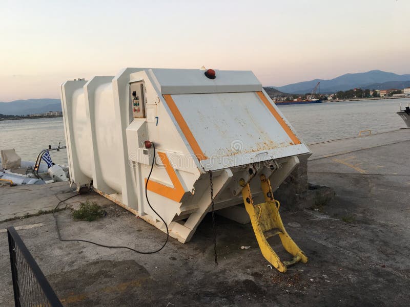 Press Container for Municipal Solid Waste Stock Photo - Image of ...