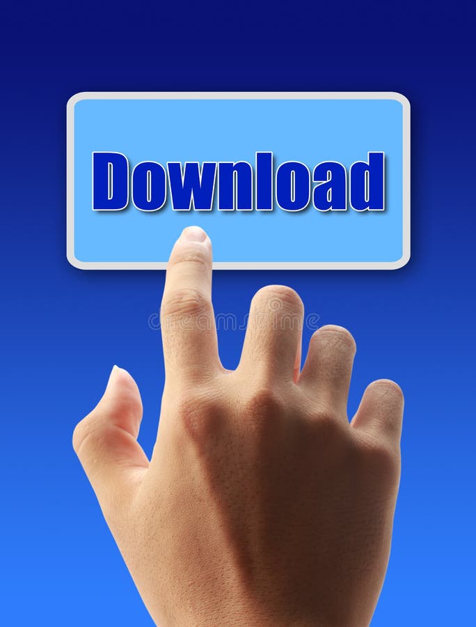 Press Download Button stock photo. Image of online, begin - 44897164
