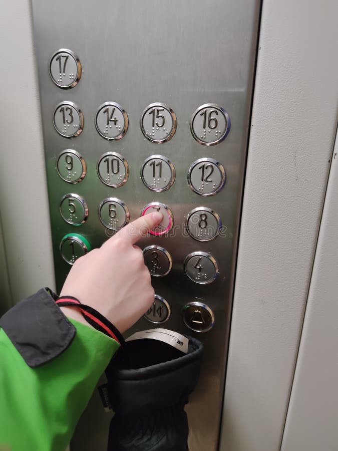 Press the elevator button stock image. Image of press - 173994043