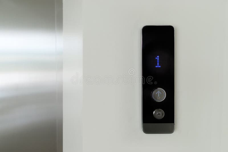 Press the Elevator Up and Keypad Elevator Stock Photo - Image of ...