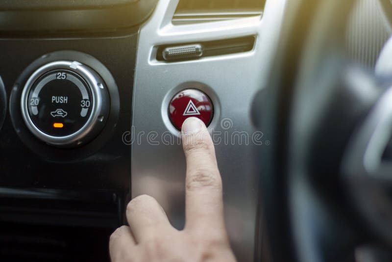 Press the Emergency Button in the Car. Stock Image - Image of help ...