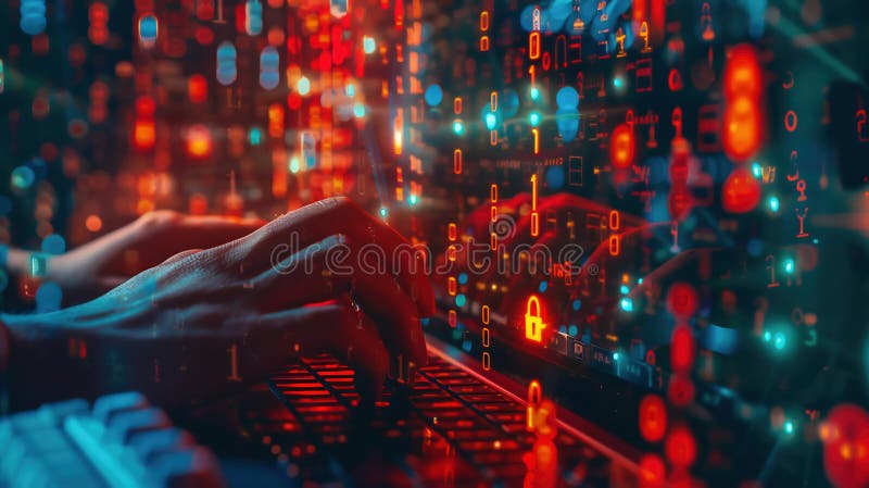 Press Enter Button on Computer. Key Lock Security System Abstract ...