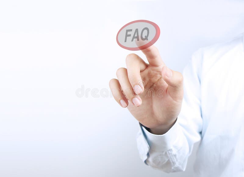 Press faq button stock photo. Image of learn, answer - 54017658