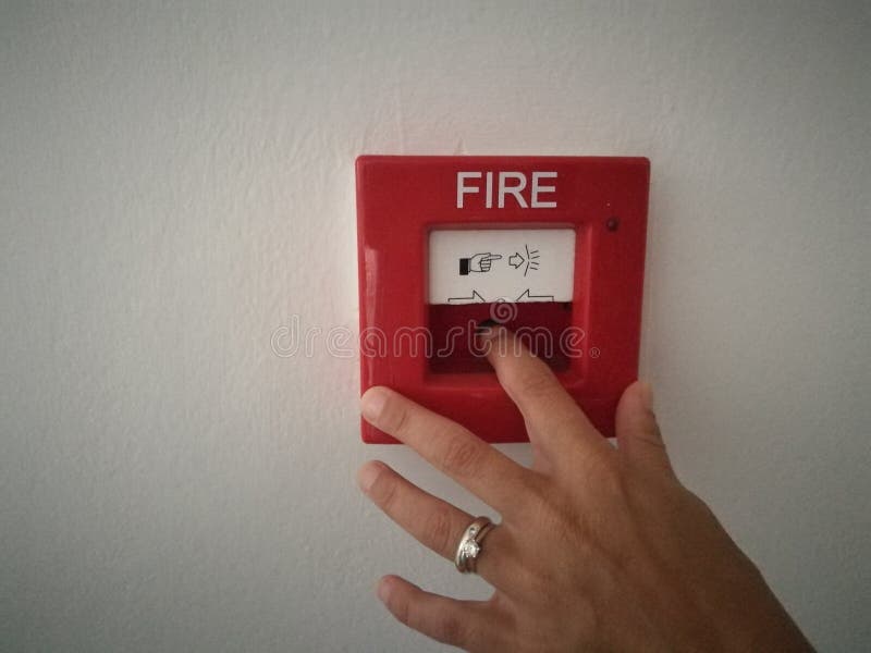 Press fire alarm button stock photo. Image of alarm, order - 15434982