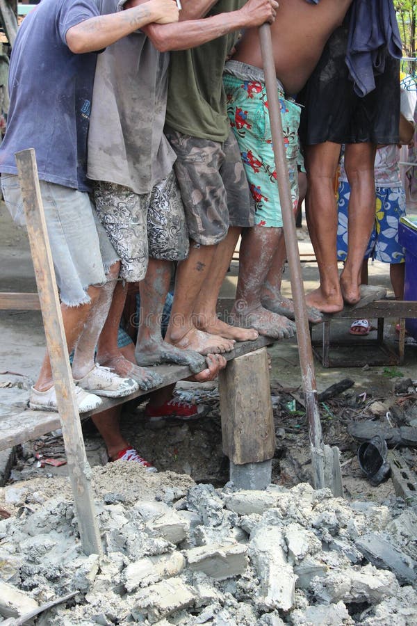 Press foundation pile stock photo. Image of build, pile - 61057158