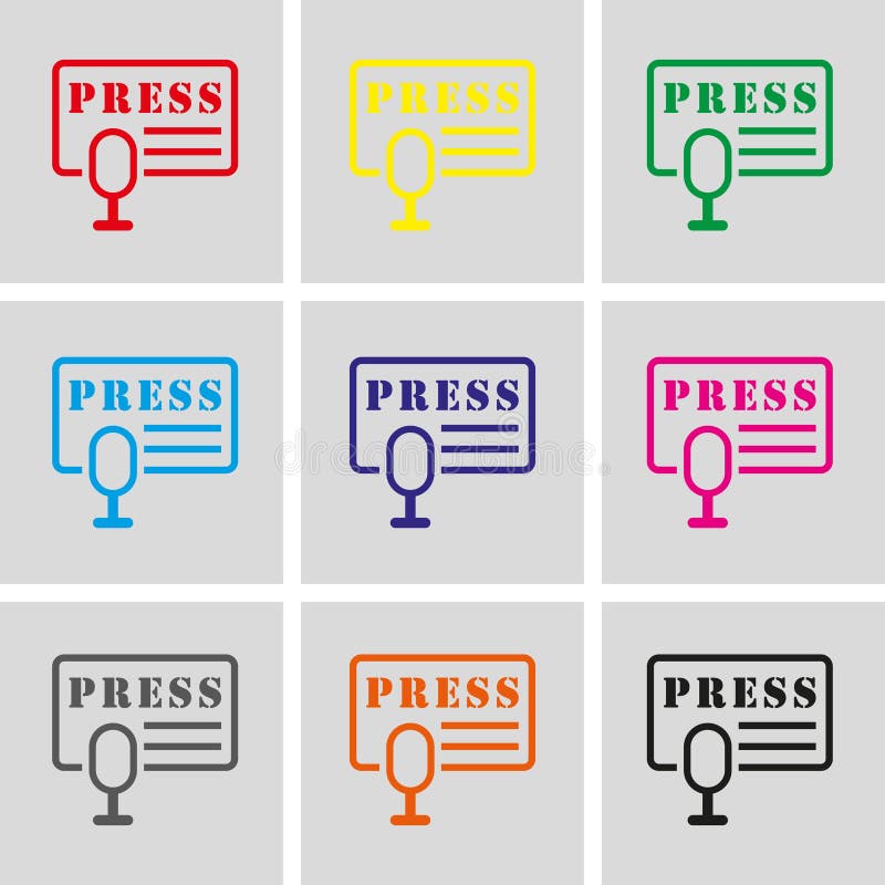 Press Icon Stock Vector Illustration Flat Design Stock Vector ...