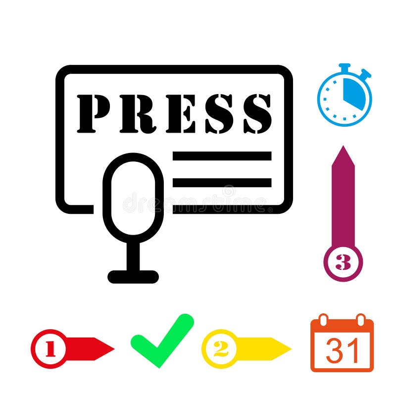 Press Icon Stock Vector Illustration Flat Design Stock Vector ...