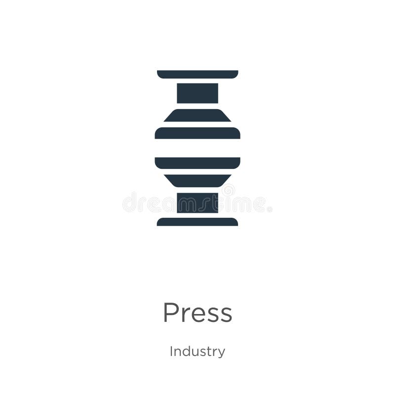 Press Icon Vector. Trendy Flat Press Icon from Industry Collection ...