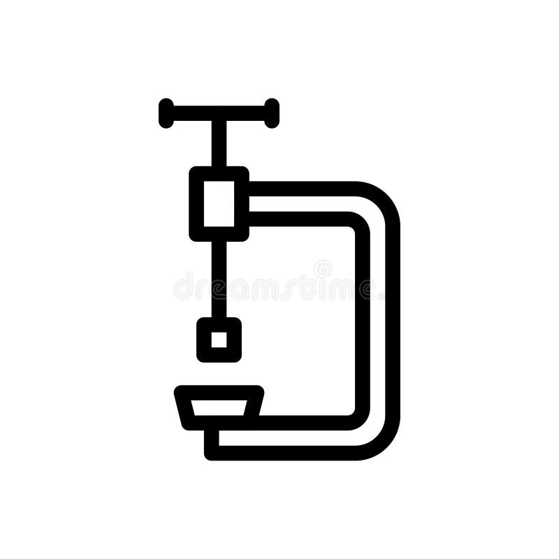 Press Vector Thin Line Icon Stock Vector - Illustration of symbol ...