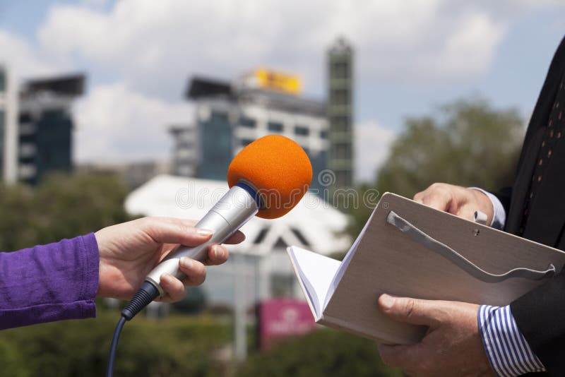 Press interview stock photo. Image of discussion, holding - 41619082