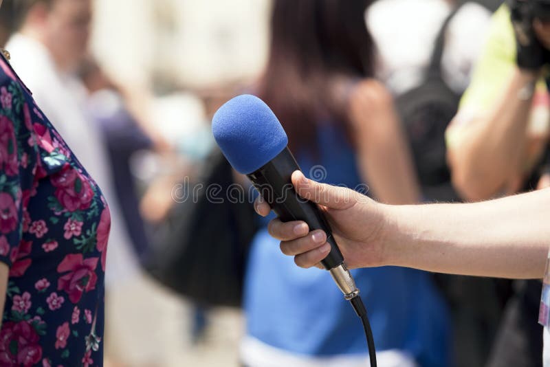 Press interview stock image. Image of correspondent, press - 32461055