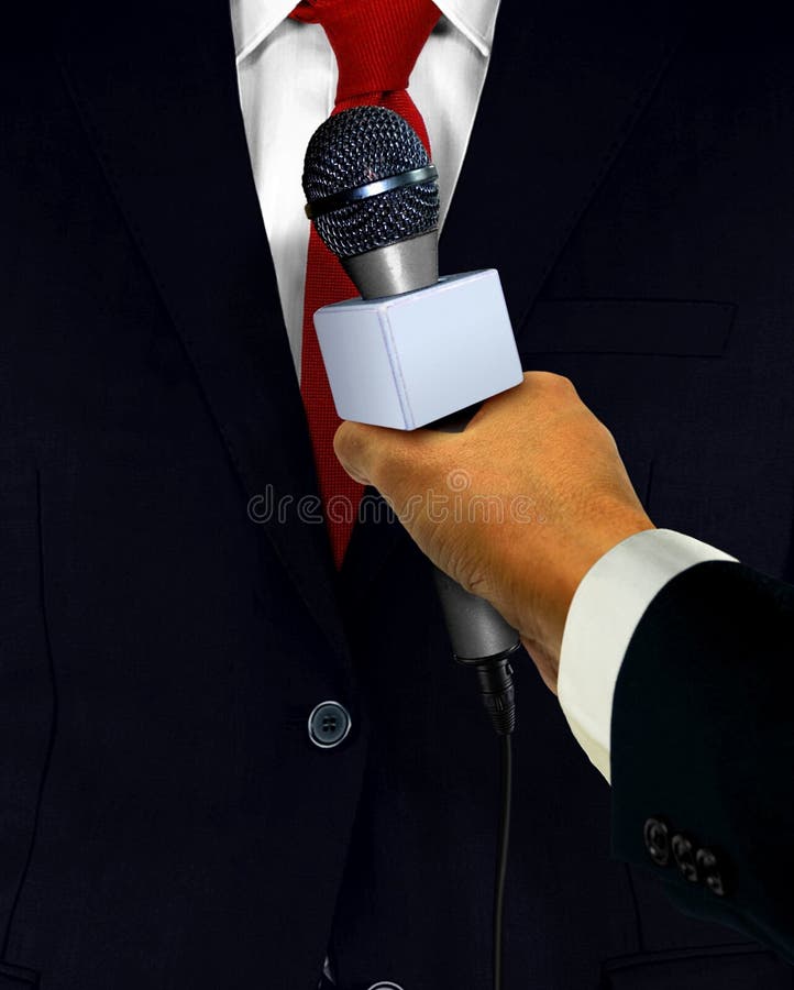 Press interview outdoors stock image. Image of speech - 269861731