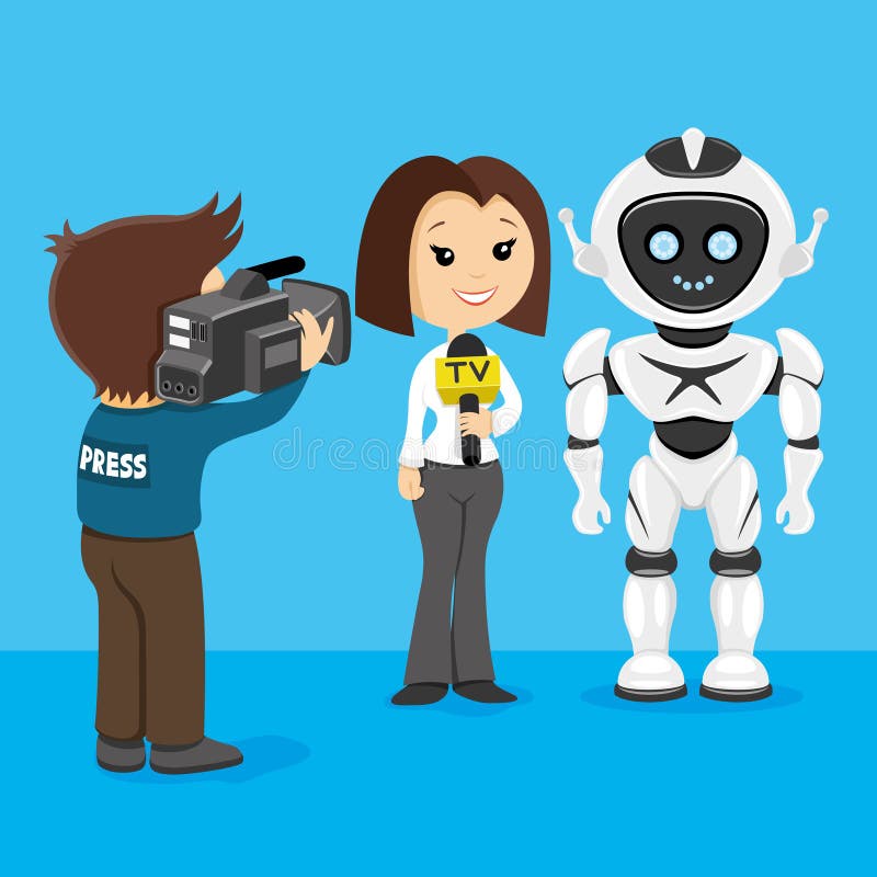 Robot Interview Press Stock Illustrations – 12 Robot Interview Press ...