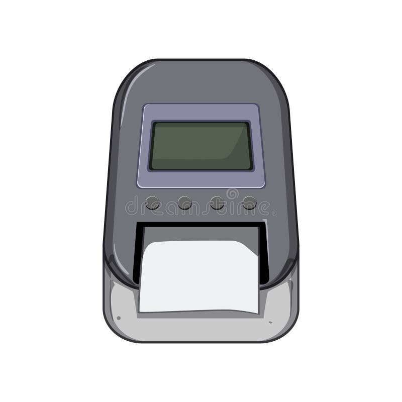 Press Label Printer Cartoon Vector Illustration Stock Vector ...