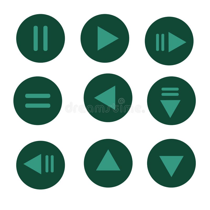 Press Left, Right, Front, Back Symbol Stock Vector - Illustration of ...