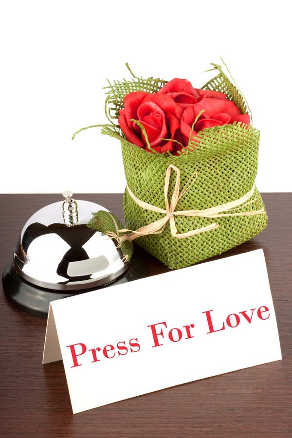Press for Love Sign at Hotel Stock Image - Image of announce, concierge ...