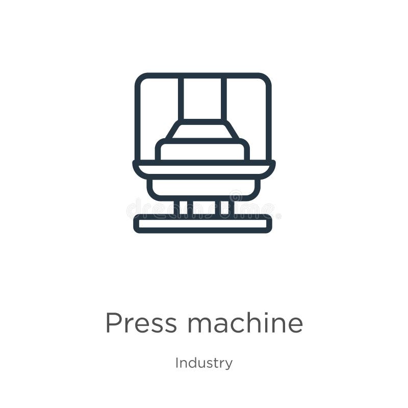 Machine Press Icon Vector. Trendy Flat Machine Press Icon from Industry ...