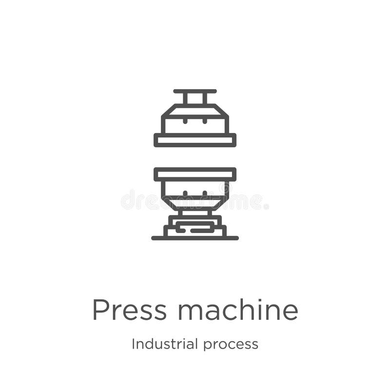 Press Machine Linear Icon. Modern Outline Press Machine Logo Con Stock ...