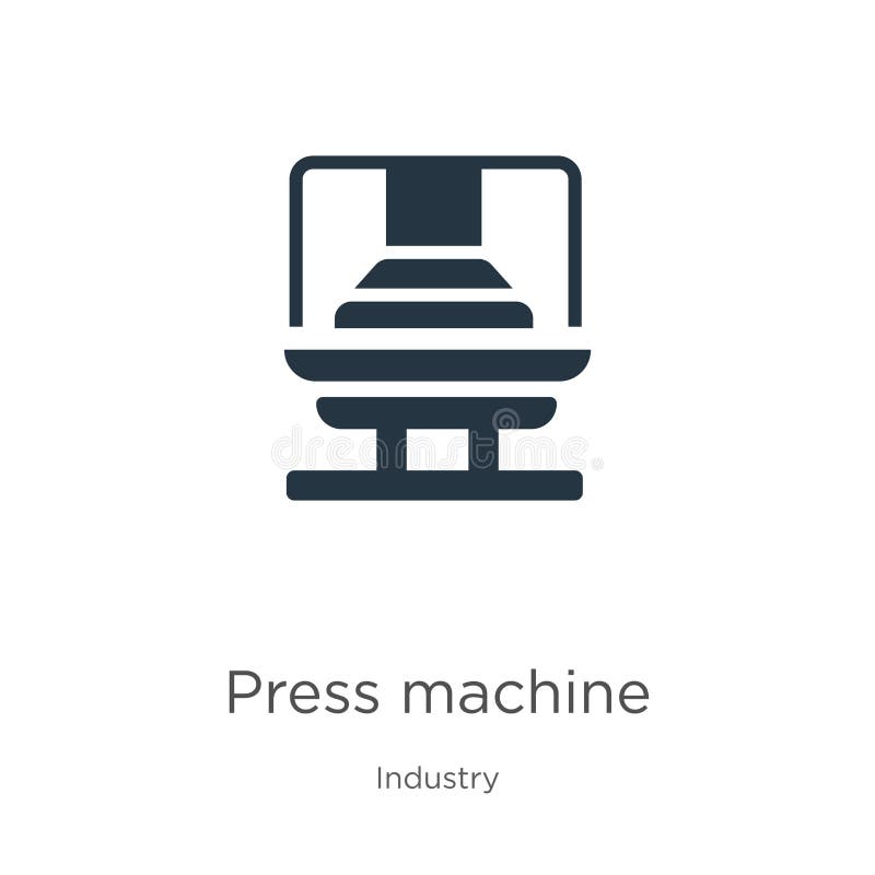 Machine Press Icon Vector Isolated On White Background, Machine Press ...