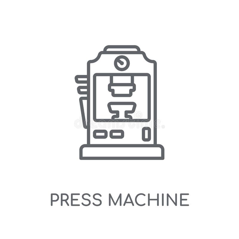 Press Machine Linear Icon. Modern Outline Press Machine Logo Con Stock ...