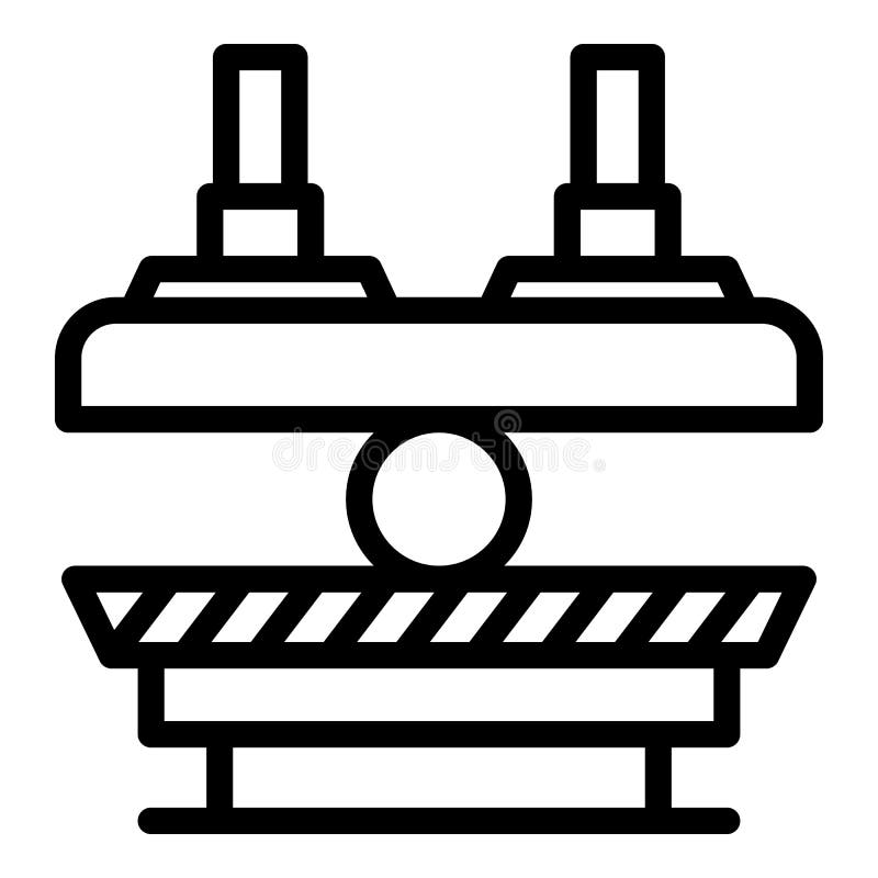 Hydraulic Press Machine Icon, Outline Style Stock Vector - Illustration ...