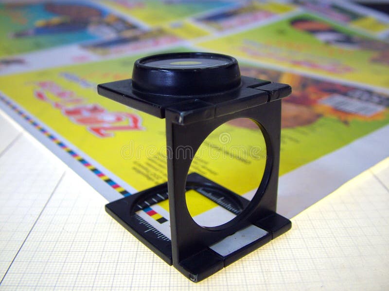 Press magnifying glass stock photo. Image of magnifier - 1439306