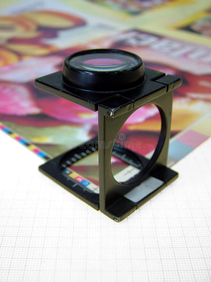 Press magnifying glass 2 stock photo. Image of passer - 1439348