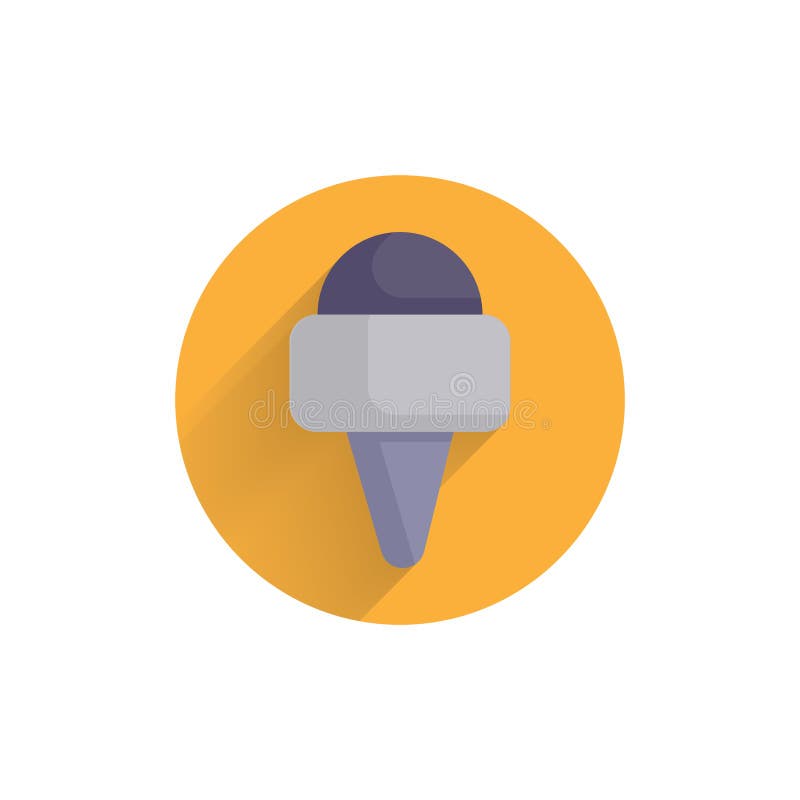 Press Microphone Clipart. Microphone Colorful Flat Icon Stock Vector ...