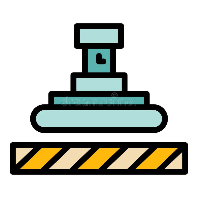 Press Paper Machine Icon Color Outline Vector Stock Vector ...
