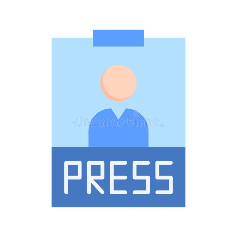 Press Pass Id Card Vector Plastic Badge Template To Business Conference Stock Vector