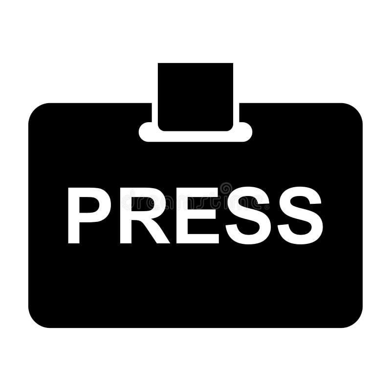 Press Pass ID Card Icon. Journalist Visitor Pass, Vector Illustration ...