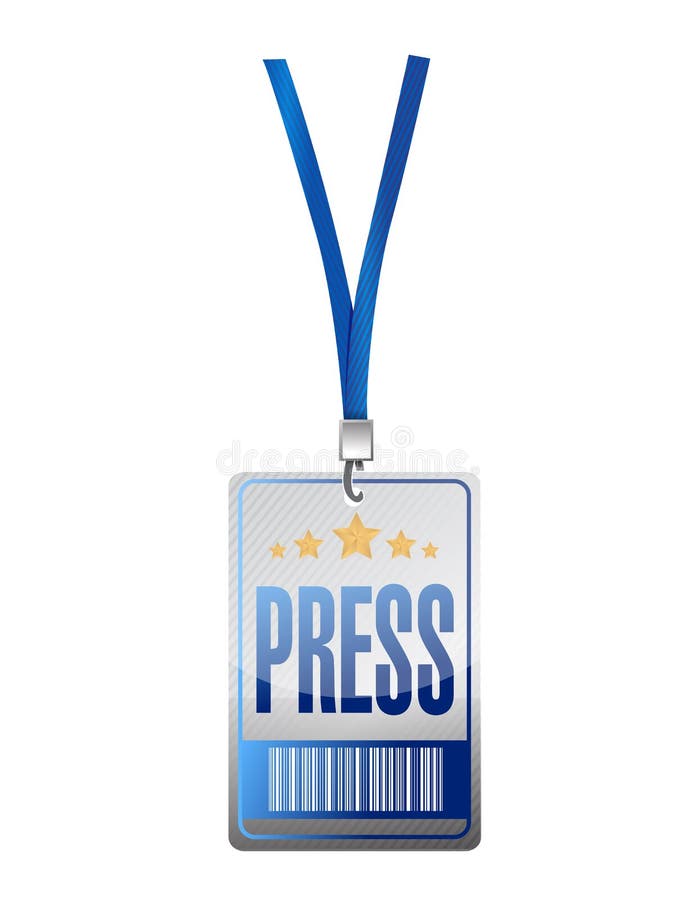 Press Pass ID Card stock vector. Illustration of disposable - 56541051