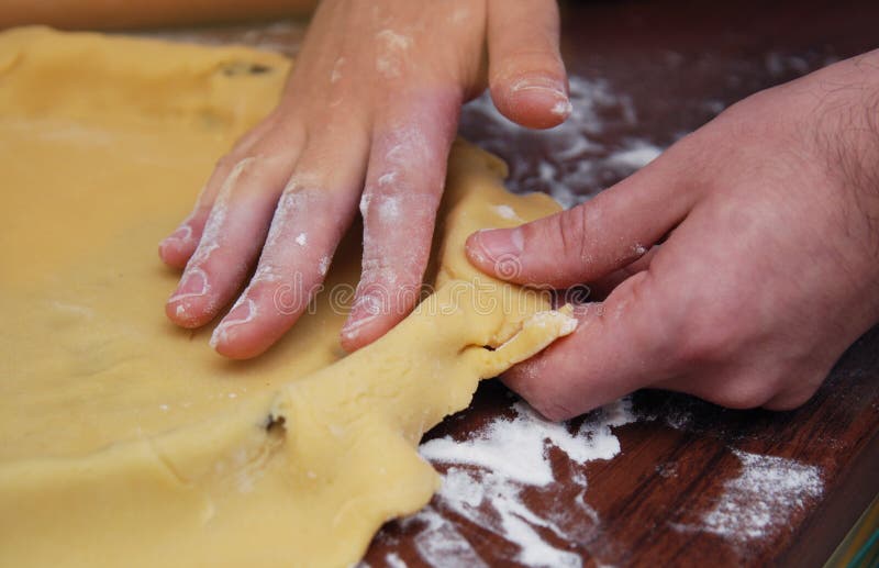 Press the Pastry Over the Base and Up the Sides. Making Pie Dessert ...