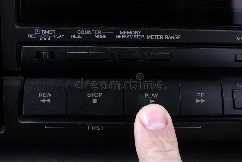 Press play button stock image. Image of sound, tape - 203911685