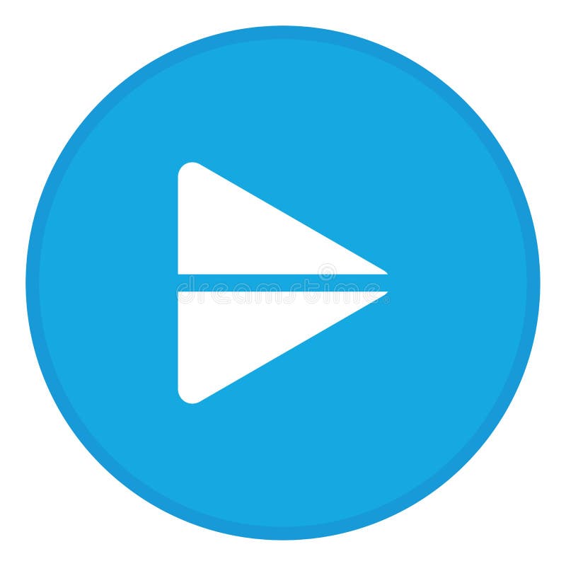 Press Play Button Vector Icon on White Background. Flat Vector Press ...