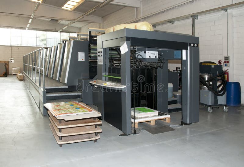 Press Printing - Offset Machine Stock Photo - Image of newspaper ...