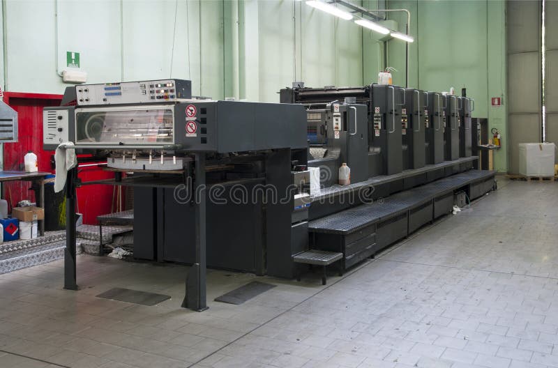 Printing - Offset Press, Detail Stock Photo - Image of machine, offset ...