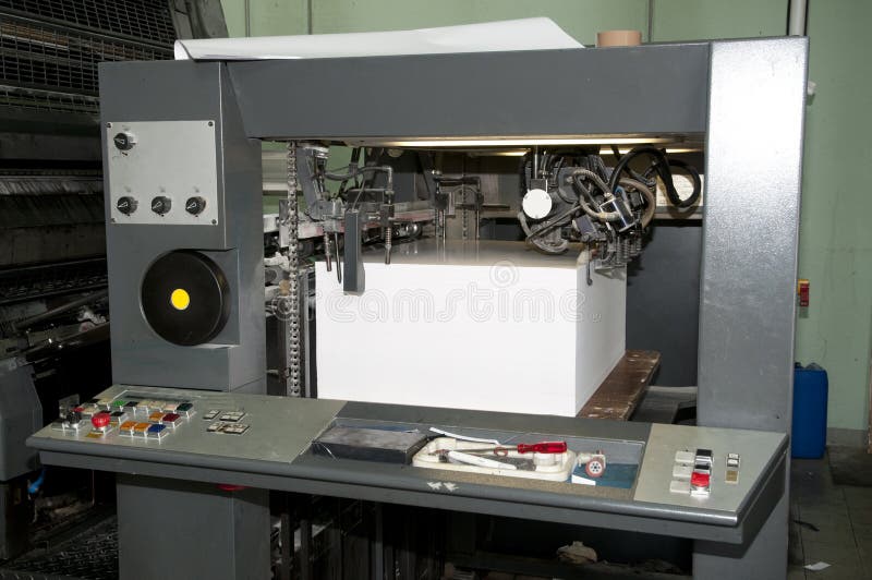 Offset machine working stock image. Image of media, office - 82023